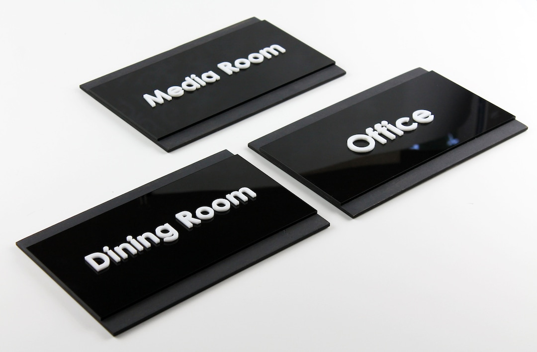 Bsign - Acrylic Business Sign, Media Room Sign, Dining Room Sign, North ...