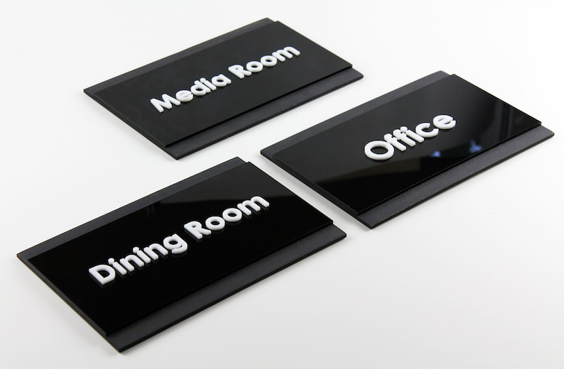 Bsign - Acrylic Business Sign, Media Room Sign, Dining Room Sign, North ...