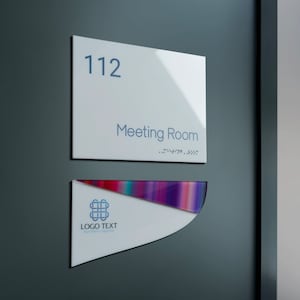 Bsign - Modern Acrylic Office Door Number Sign - Custom Wall Room ...