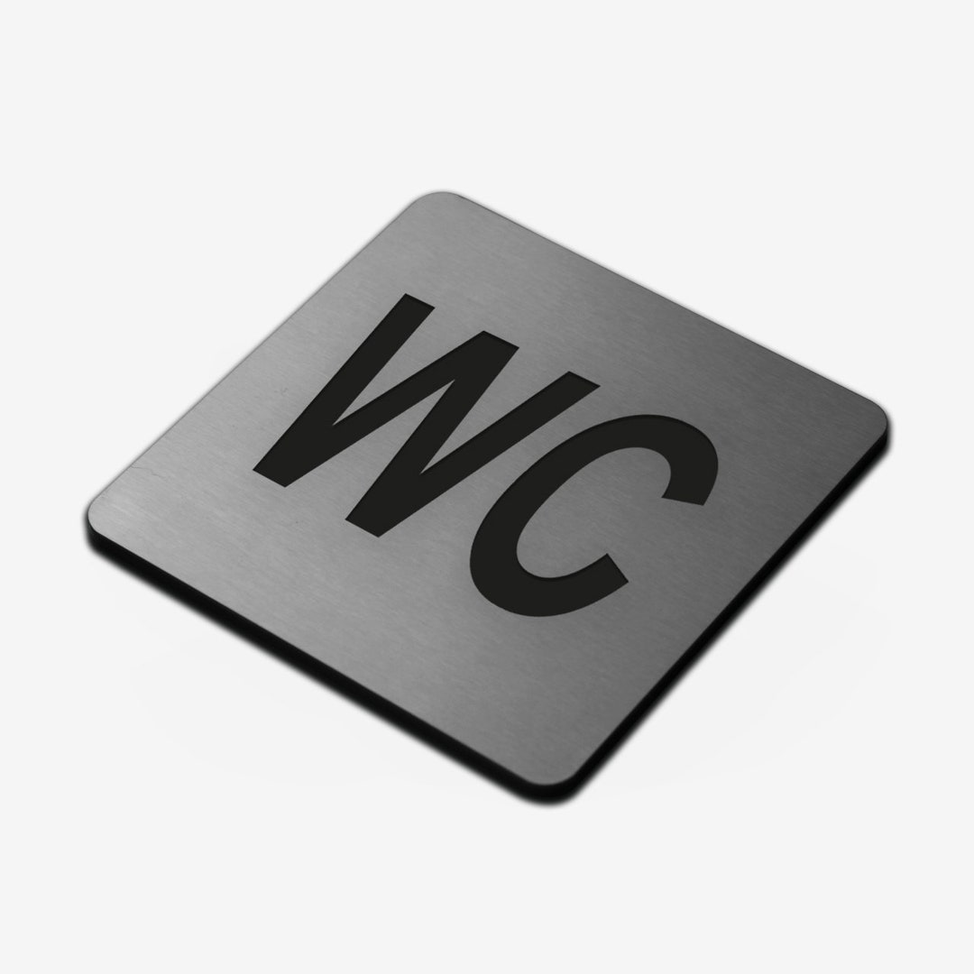 Bsign - Metal Sign Restroom Sign Sticker - Stainless Steel Decals ...