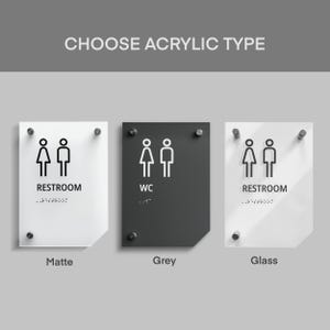 Unique Restroom Sign - Personalized Acrylic Toilet Plaque - All Gender ...