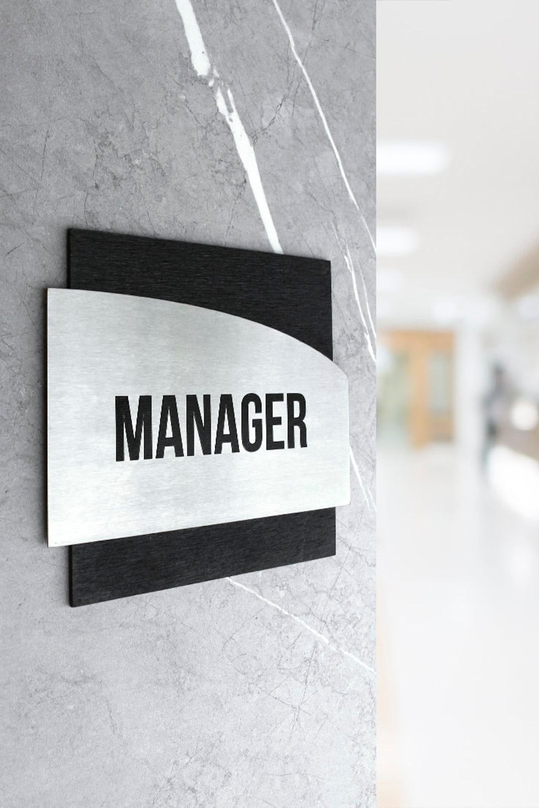 Bsign - Custom Steel Door Sign - Office Door Plaque - Custom Door Plate ...