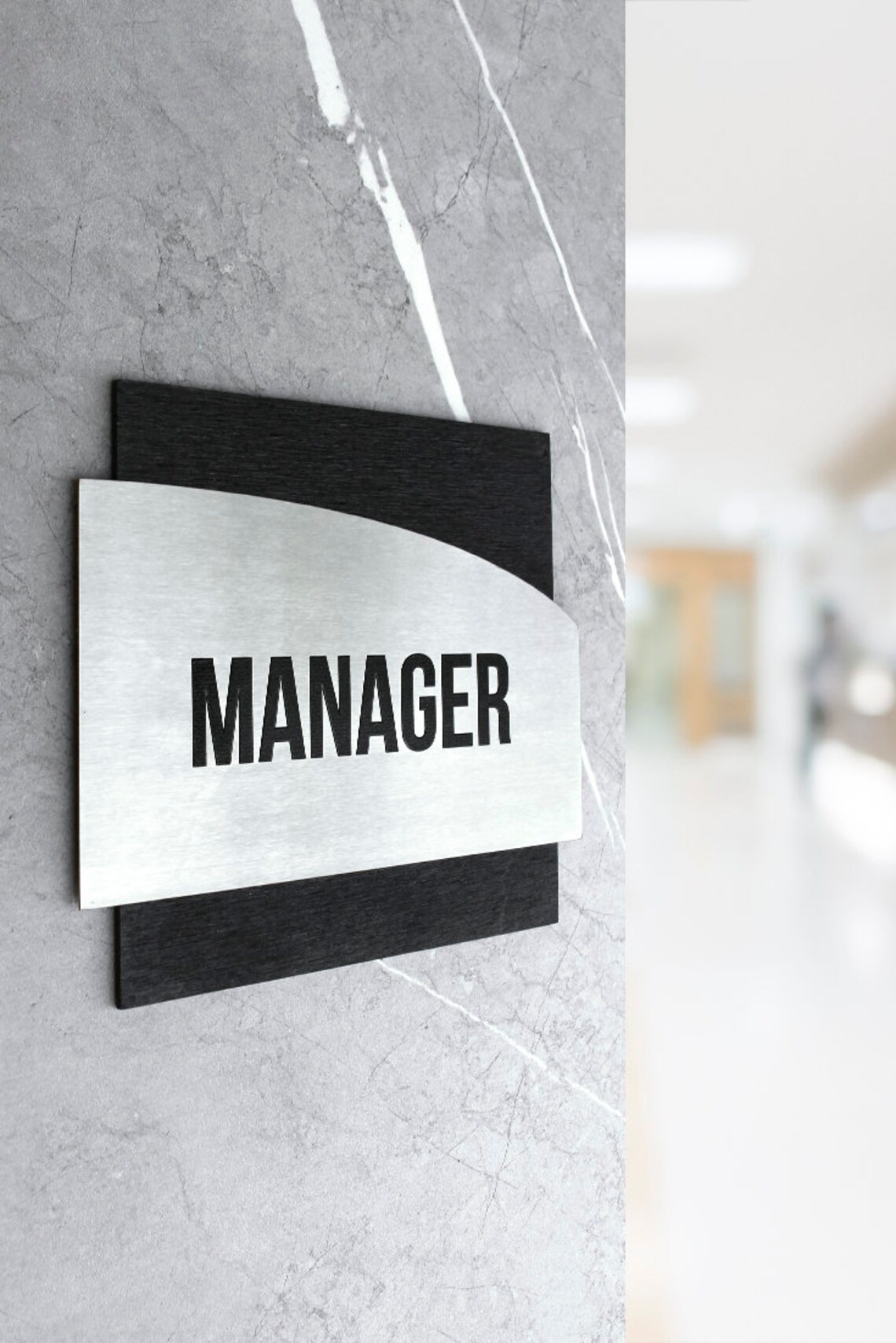 Bsign - Custom Steel Door Sign - Office Door Plaque - Custom Door Plate ...