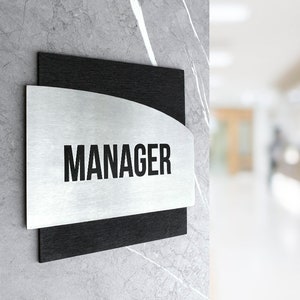 Bsign - Custom Steel Door Sign - Office Door Plaque - Custom Door Plate ...