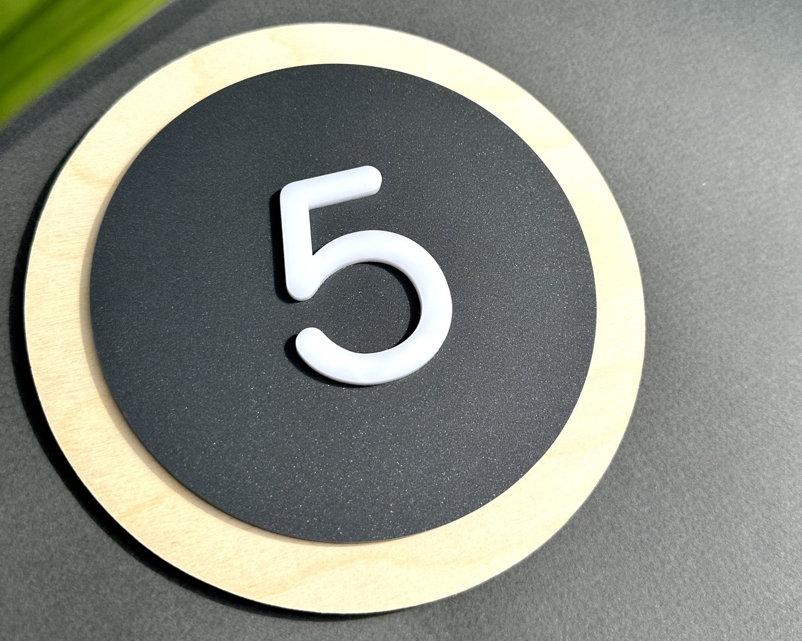 Modern Round Apartment Numbers Sign - Hotel Condo Door Signage ...