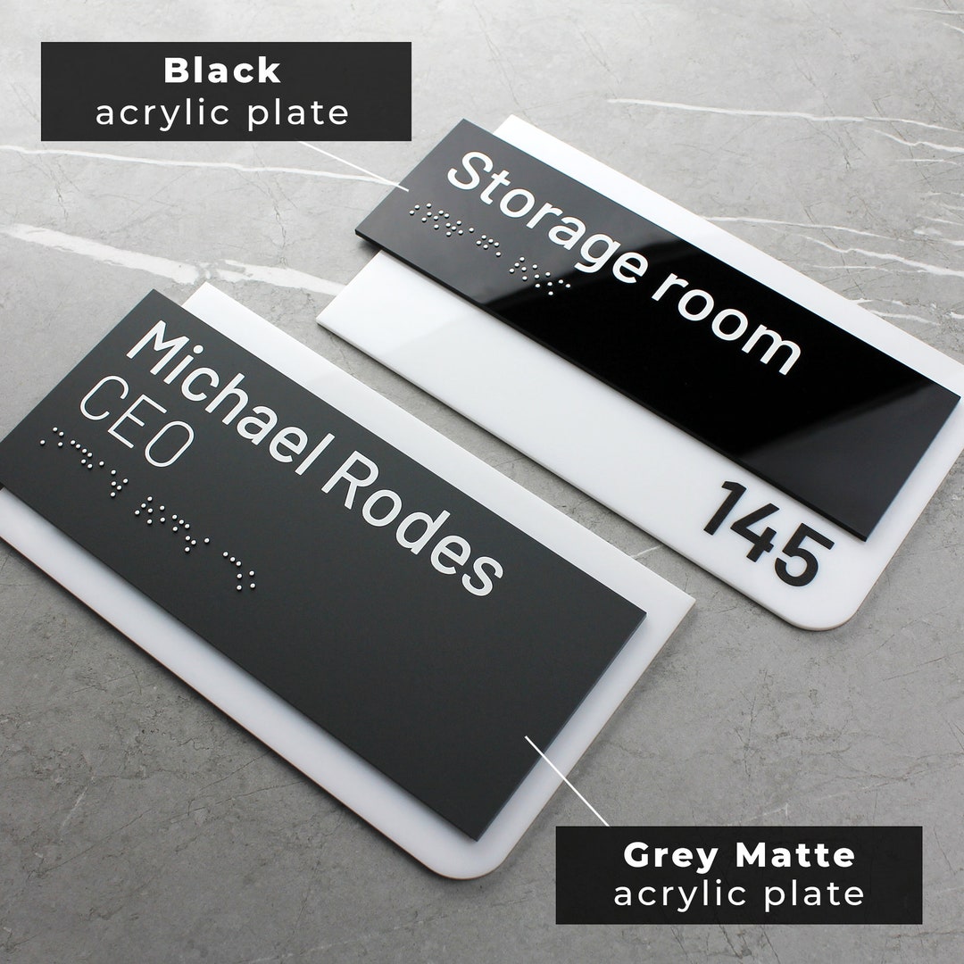 Bsign - Custom Office Door Sign - Personalized Name Plate for Door - Etsy
