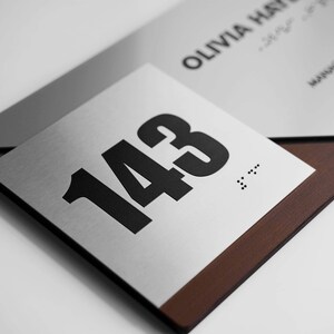 Office Number Sign With Custom Text - Customizable Name Plate ...