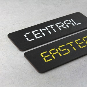 Bsign - Time Zone Clock Sign - Custom World Clock Sign - Wood Sign for ...