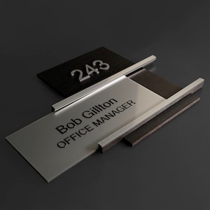 Custom Acrylic Office Door Sign: Metal Room Number, Apartment Sign - Etsy