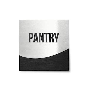 Pantry Sign for Door Metal Pantry Room Decal Wood Labels - Etsy