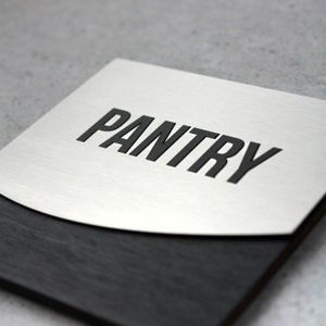 Pantry Sign for Door Metal Pantry Room Decal Wood Labels - Etsy