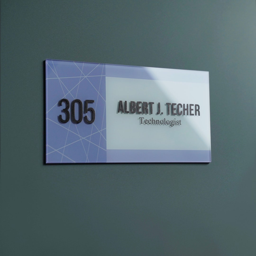 Bsign Modern Acrylic Door Number Sign Custom Room Wall Number Plaque ...