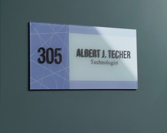 Bsign Modern Acrylic Office Door Number Sign Custom Wall - Etsy