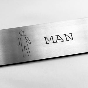 Bsign - Metal Toilet Sign - Restroom Door Sign, Bathroom Steel Signage ...