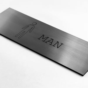 Bsign - Metal Toilet Sign - Restroom Door Sign, Bathroom Steel Signage ...