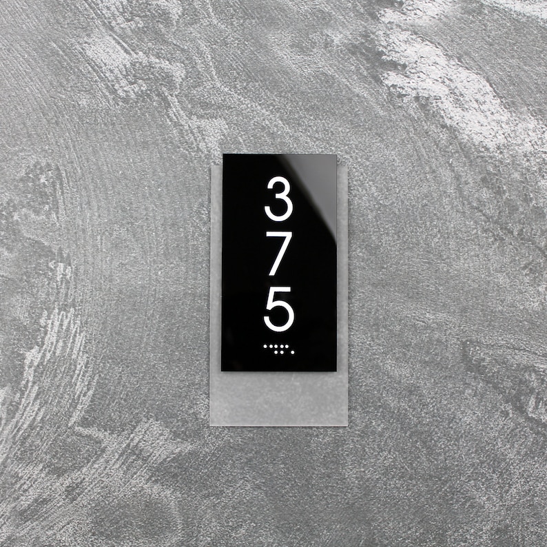 Unit Number Signs, Room Door Numbers, ADA Number Signs, Braille Room ...
