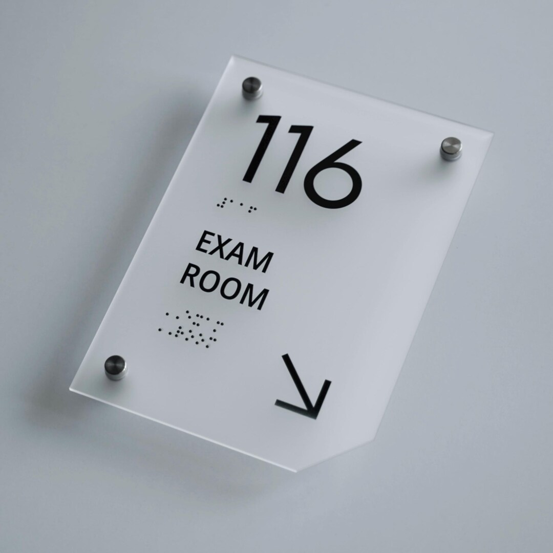 Acrylic Office Door Sign — Custom Door Number Plaque - Personalized ...