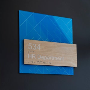 Bsign - Business Front Door Sign for Office, Made of Acrylic, and Metal ...