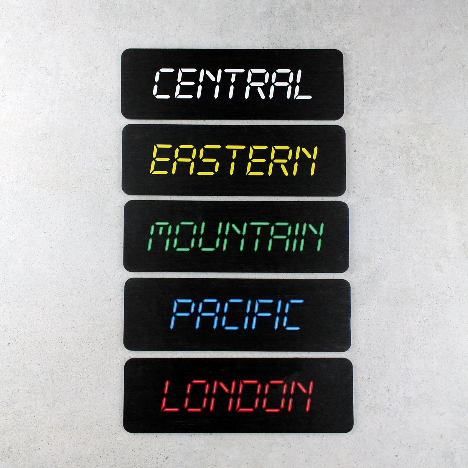 Bsign - Time Zone Clock Sign - Custom World Clock Sign - Wood Sign for ...