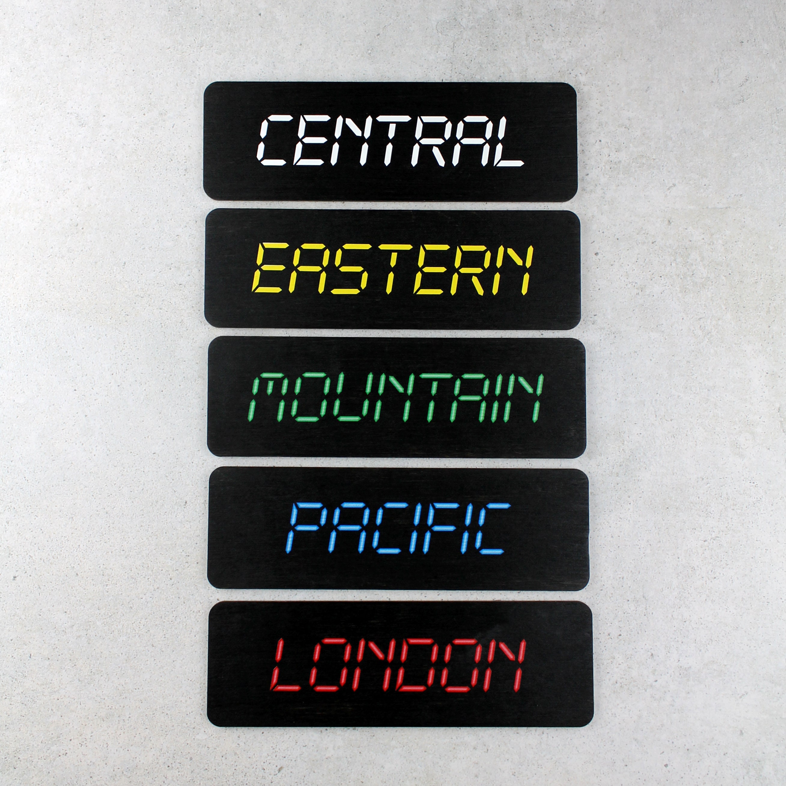 Bsign - Time Zone Clock Sign - Custom World Clock Sign - Wood Sign for ...