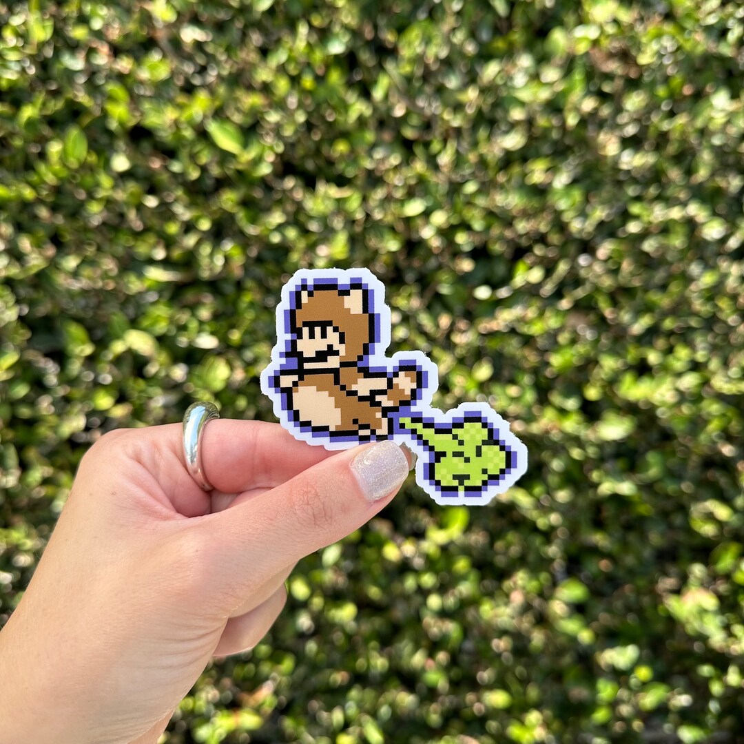 Tanooki Farts Sticker, 8 Bit, Mario, Funny Sticker - Etsy