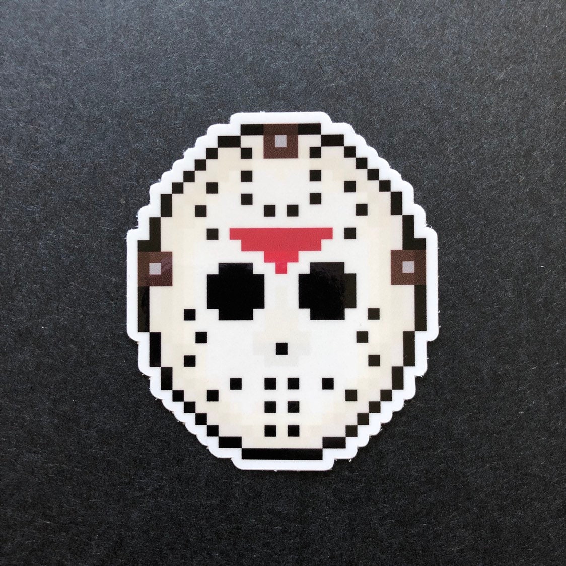 8 Bit Jason Voorhees mask sticker | Etsy