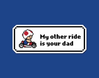 Mario Kart Inspired Toad Vinyl Decal - Etsy