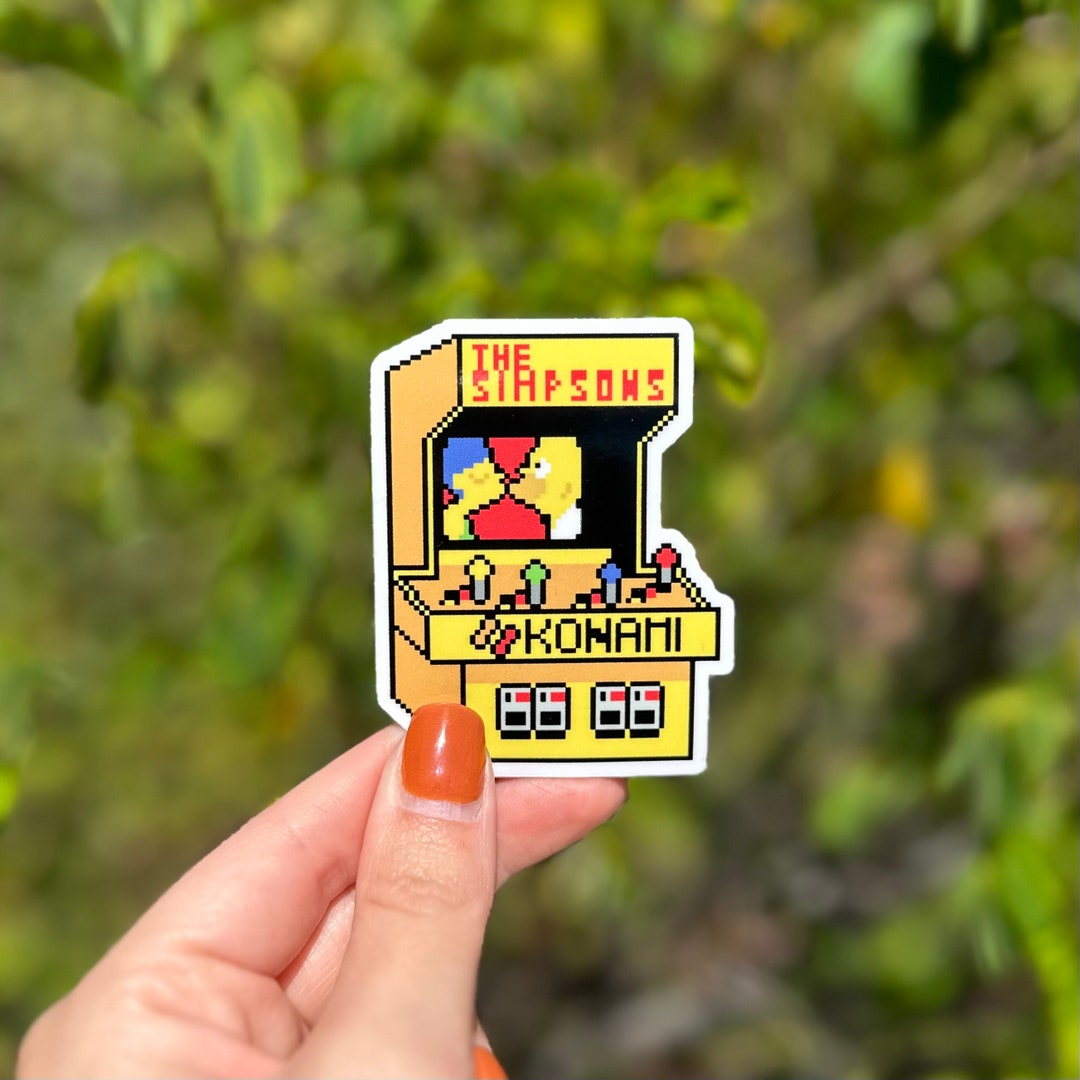The Simpsons Arcade Sticker Vinyl Laminated - Etsy