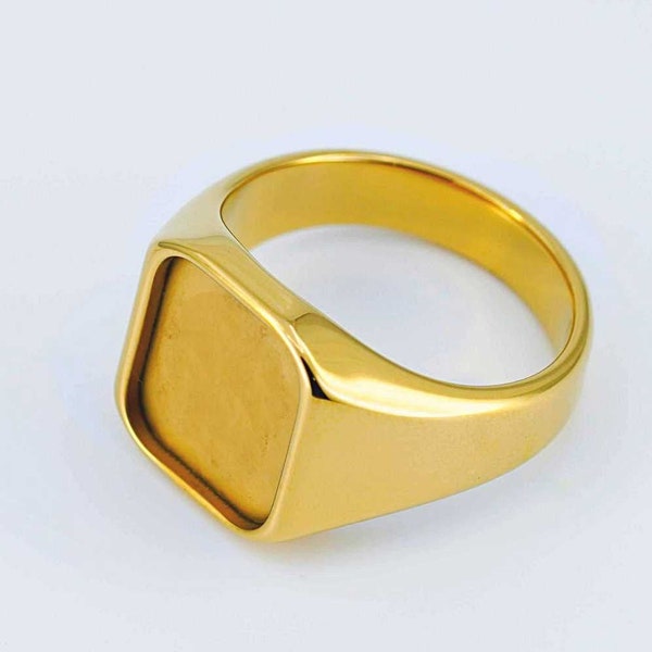 Square Signet Ring - Etsy