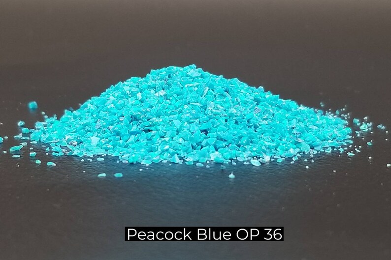Crushed Opal OP36 Peacock Blue 1 Gram | Etsy