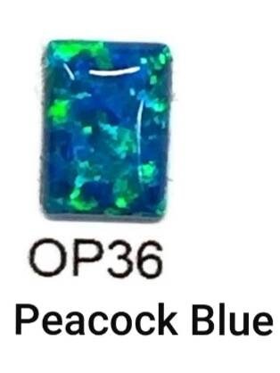 Crushed Opal OP36 Peacock Blue 1 Gram | Etsy