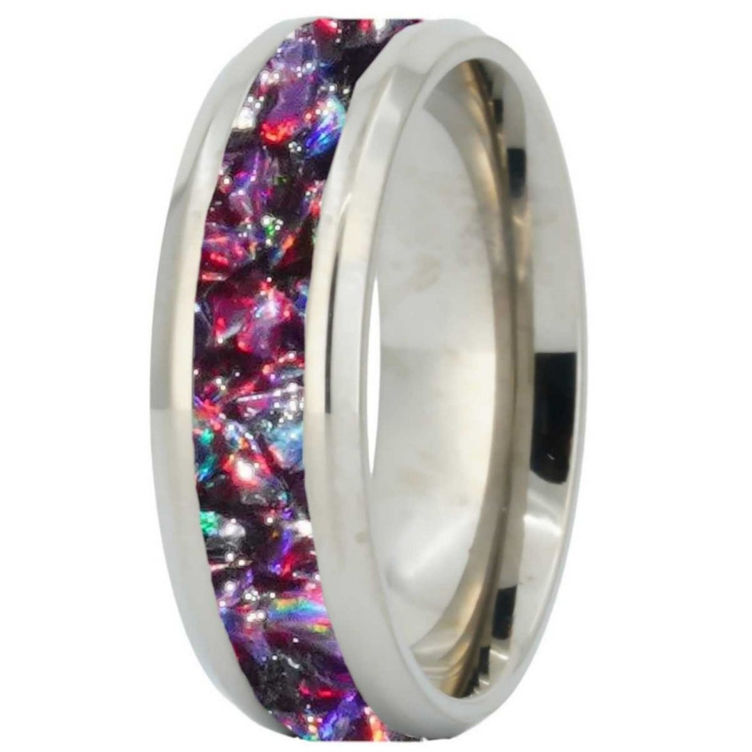 Opal Ring - OP71 Black Opal - Titanium Core - Etsy