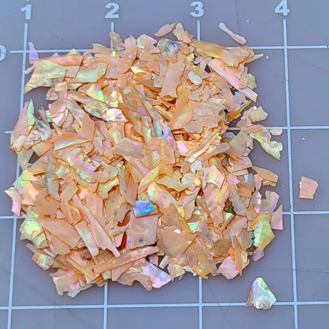 Peach Mother of Pearl Crushed Abalone Shell 10g - Etsy