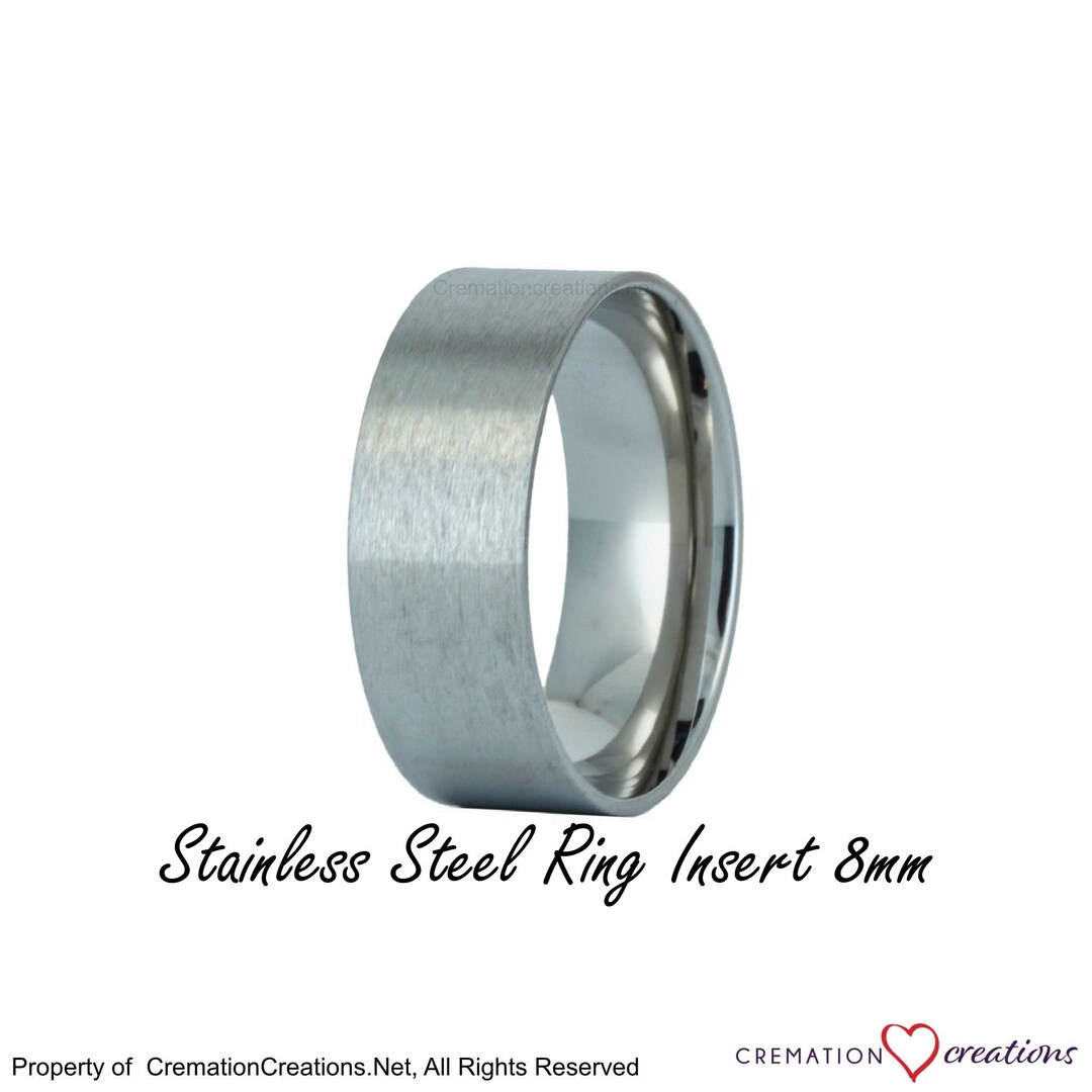 Stainless Steel Ring INSERT - 8mm - Etsy