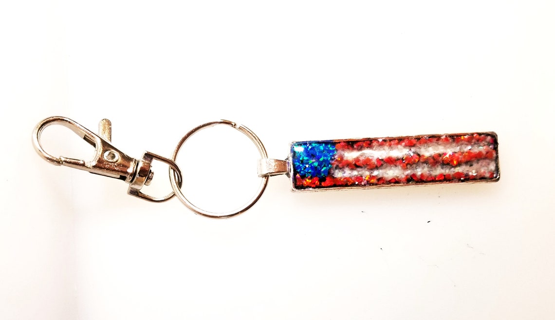 Keychain Infused With Cremation Ashes and Opal - Etsy