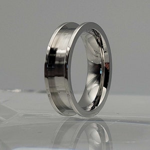 8mm Stainless Steel Ring Core Blank for Inlay - Flat Edge - Etsy