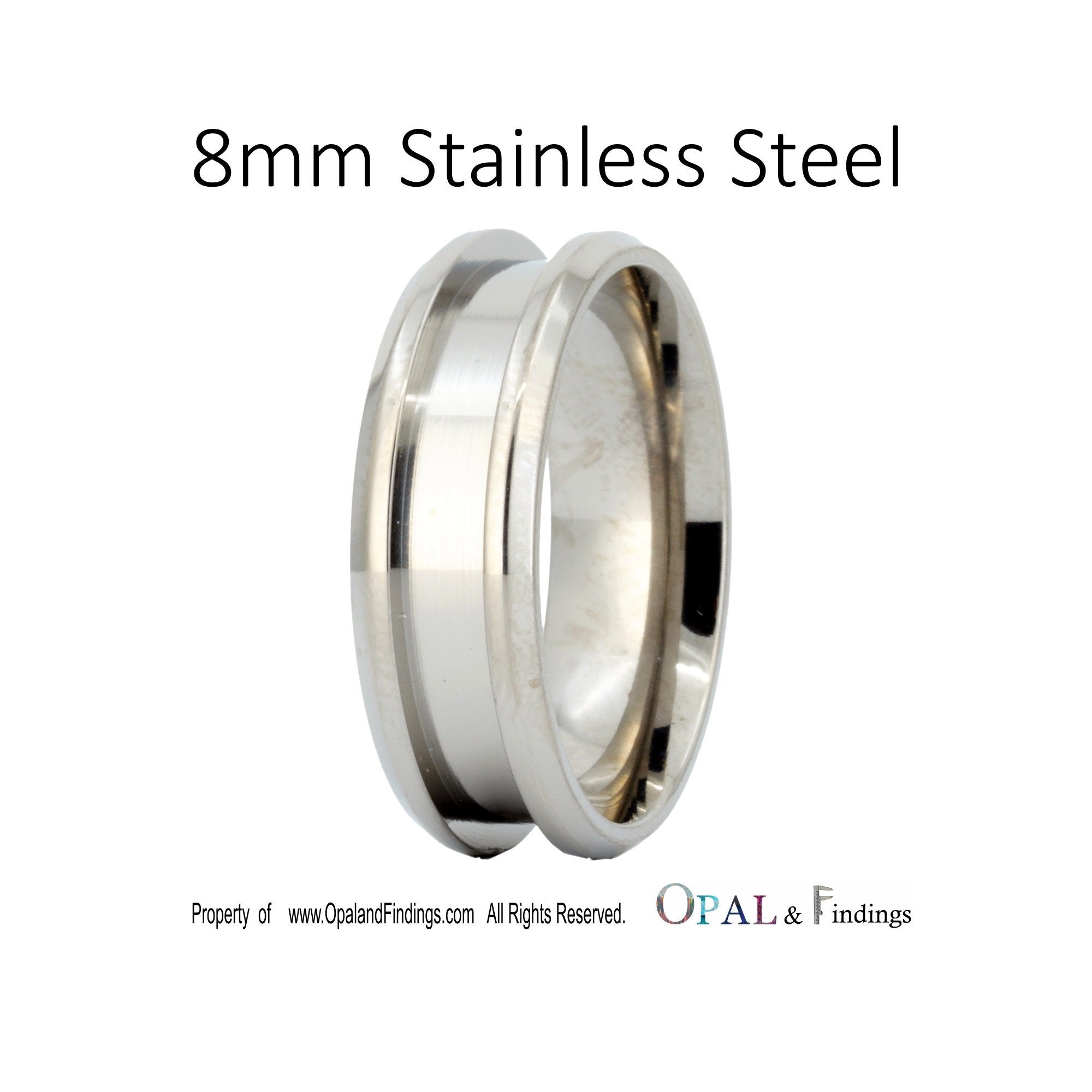 Stainless Steel Ring Core Blank 8mm - Etsy
