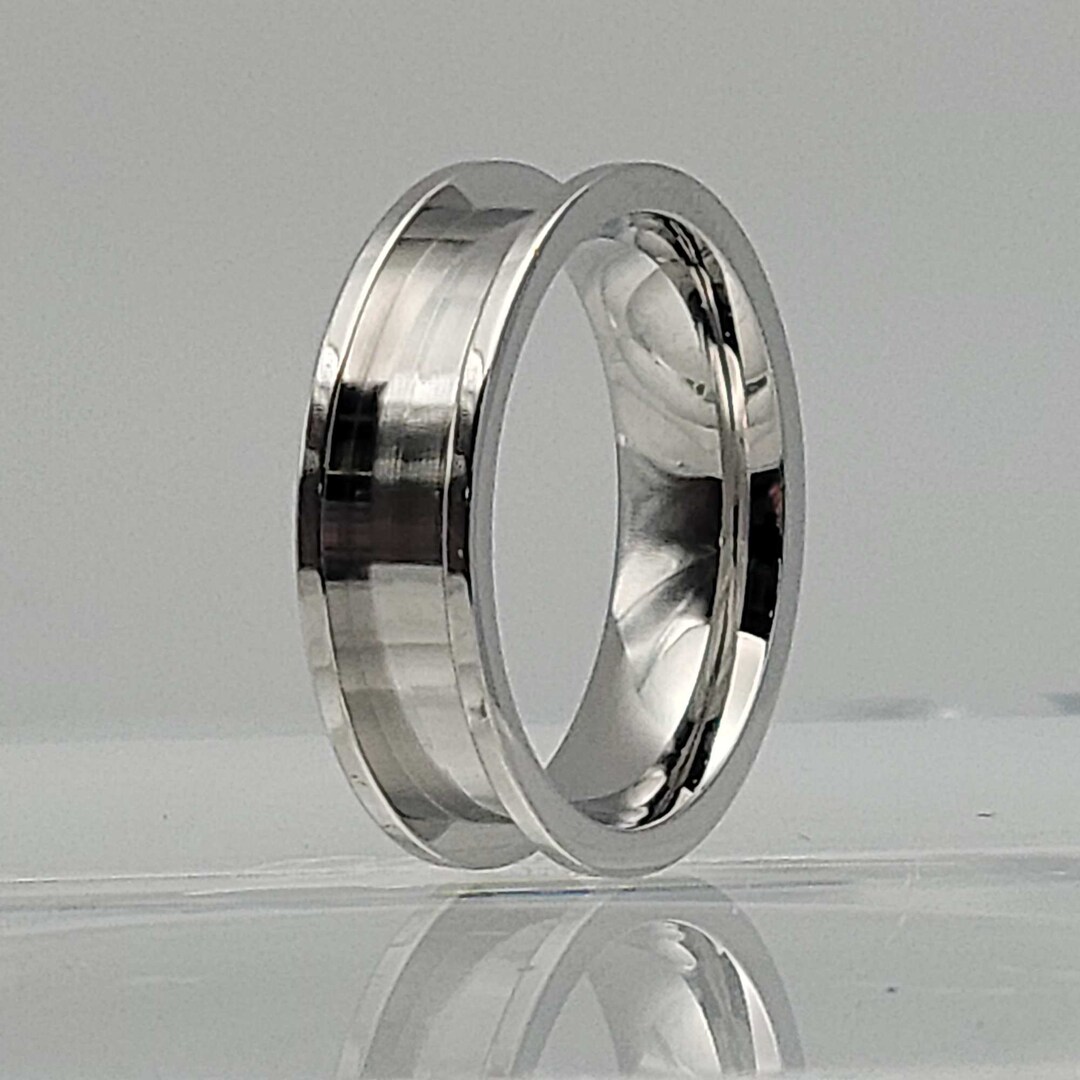 6mm Stainless Steel Ring Core Blank for Inlay - Flat Edge - Etsy