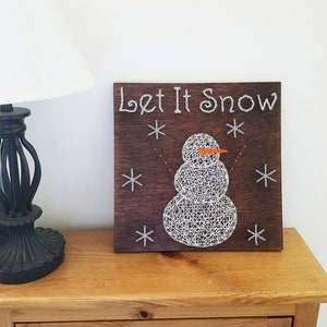 Snowman String Art DIY Kit Finished - Etsy