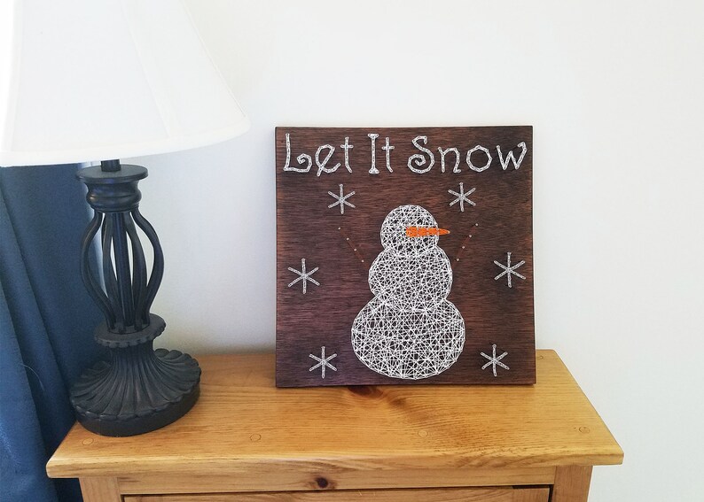 Snowman String Art DIY Kit Finished - Etsy