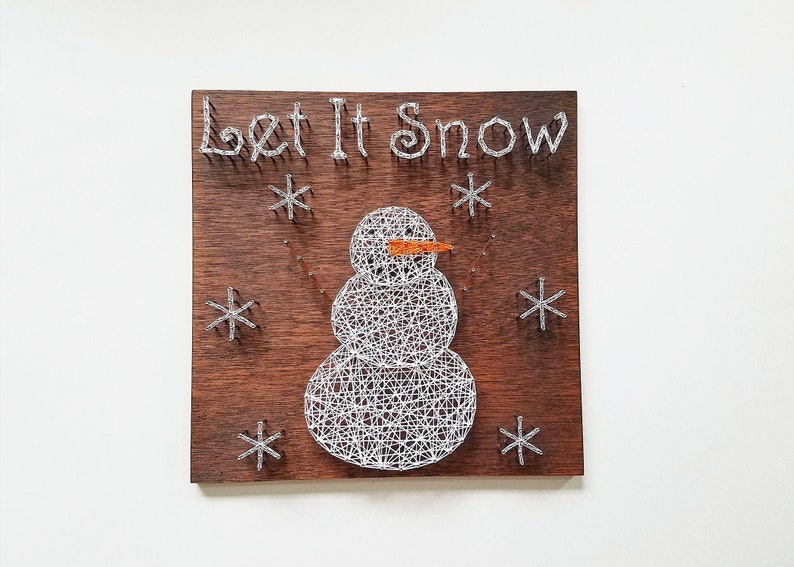 Snowman String Art DIY Kit Finished - Etsy