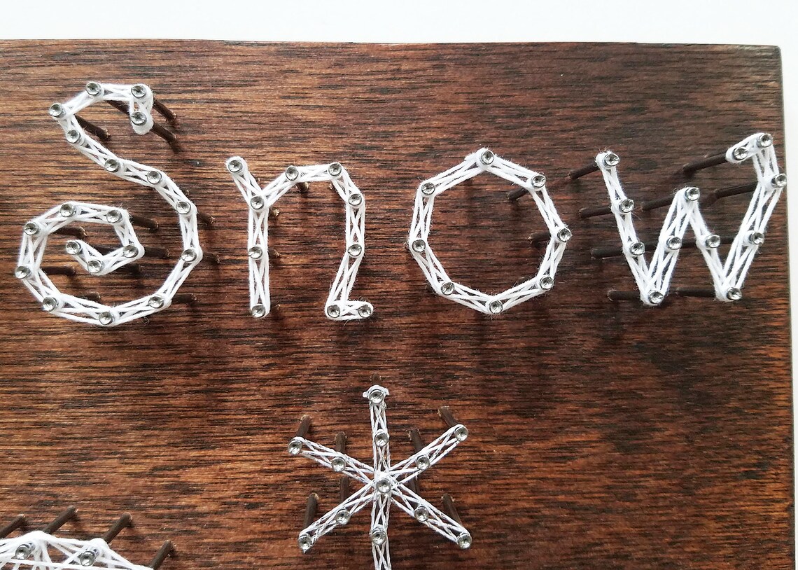 Snowman String Art DIY Kit Finished - Etsy
