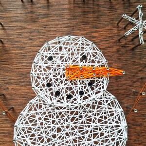 Snowman String Art DIY Kit Finished - Etsy