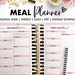 Planify Pro, Personal Wide, Meal Planner - Etsy