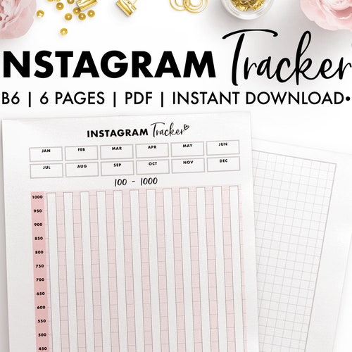 Monthly Goal Tracker Habit Tracker Printable B6 Inserts | Etsy