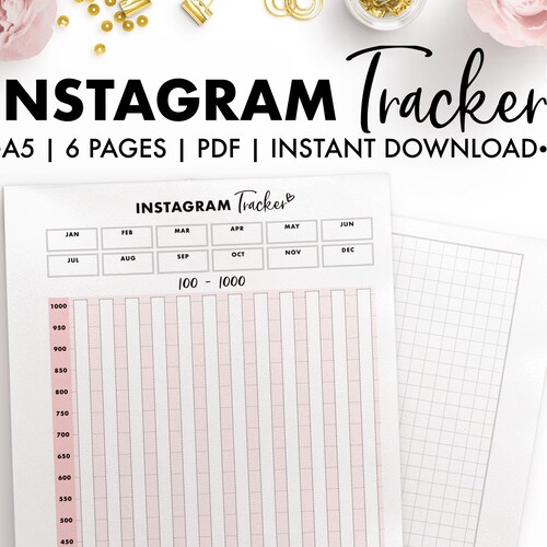A5 Instagram Tracker | Etsy