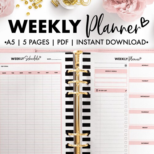 Printable Weekly Planner A4 - Etsy