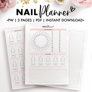 Personal Wide Nail Planner - Etsy