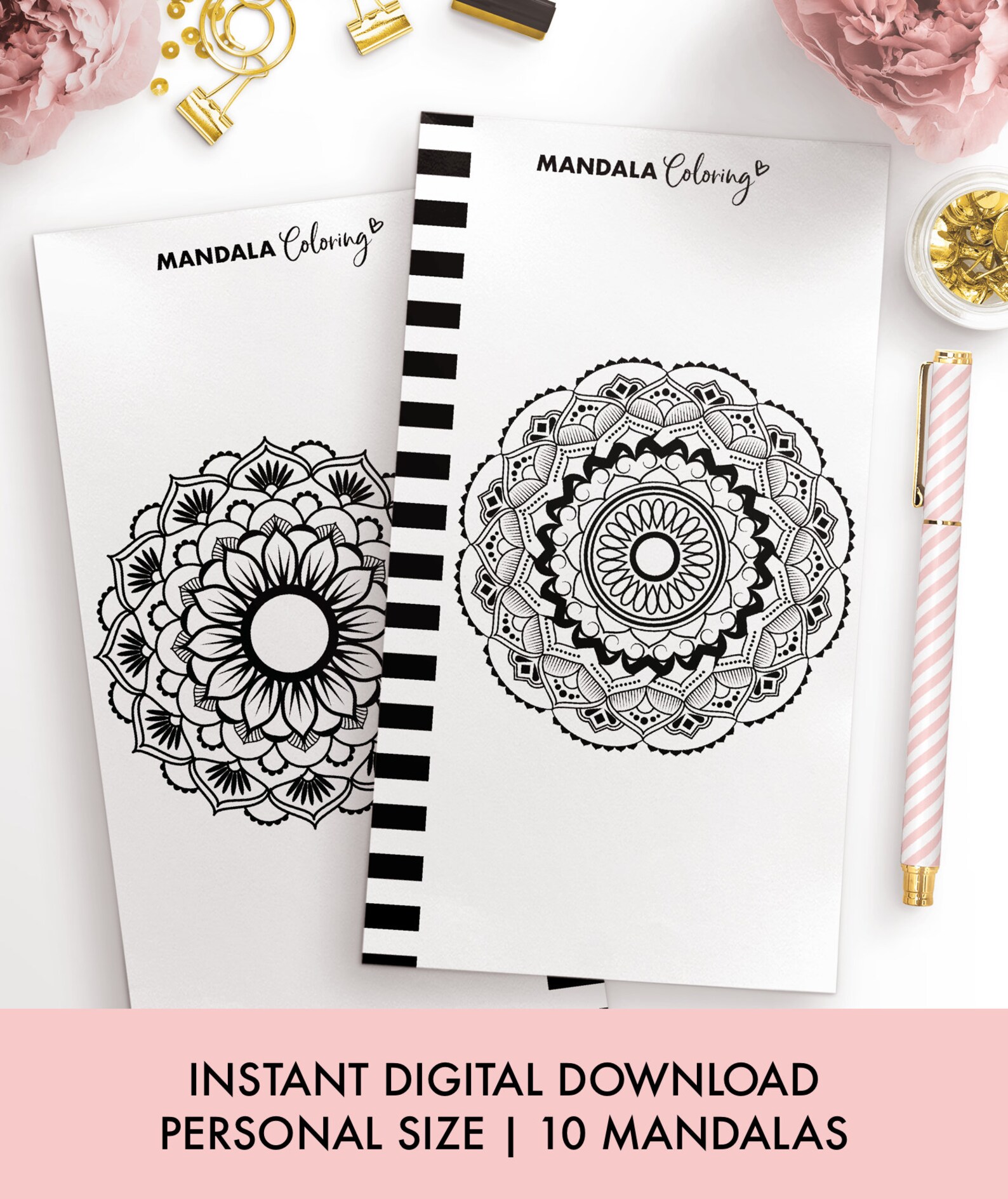 Personal Mandala Coloring - Etsy
