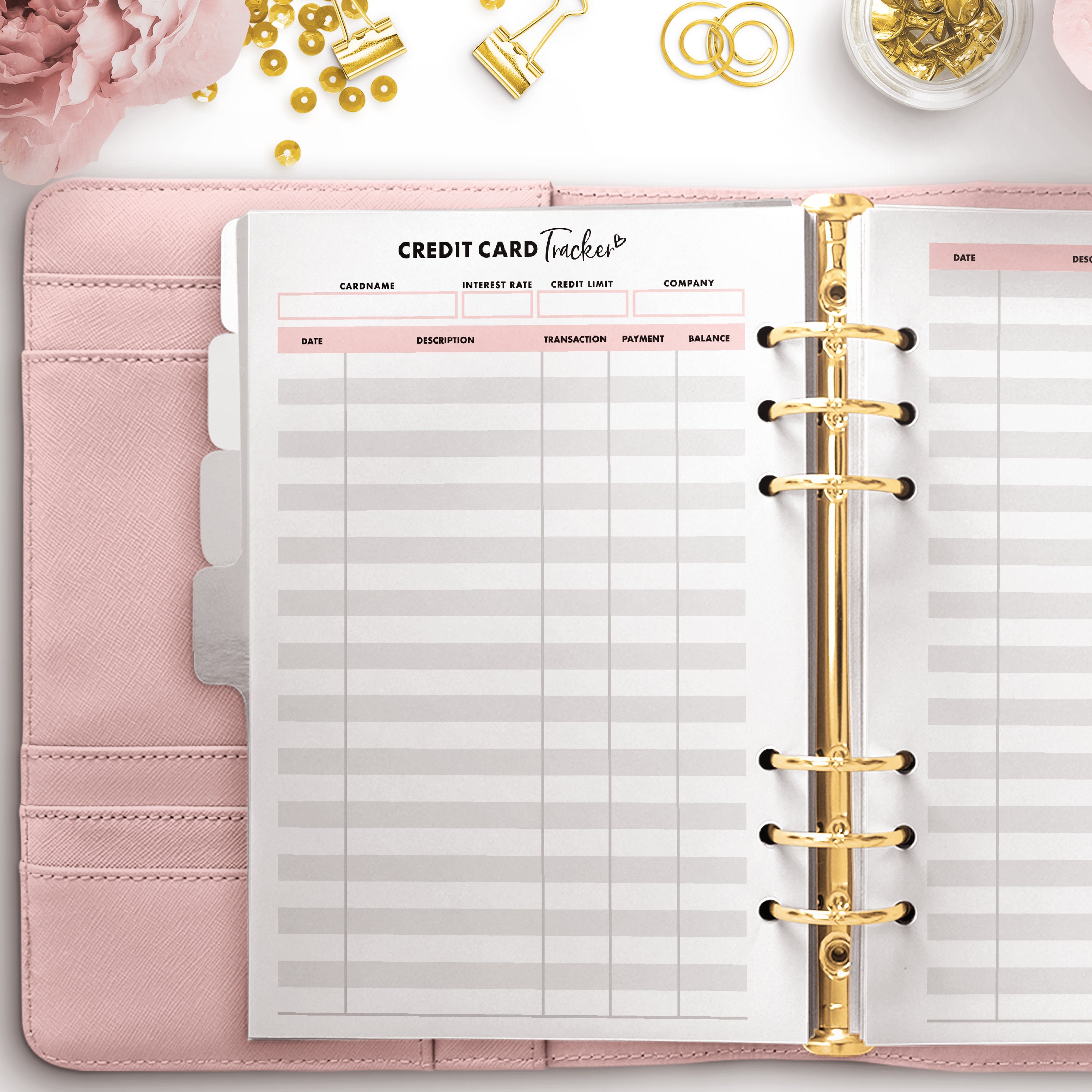 A5 Credit Card Tracker | Etsy